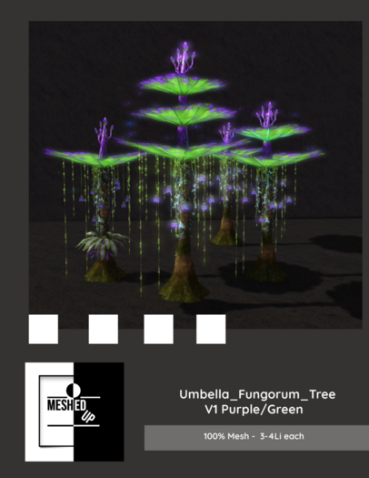 Second Life Marketplace - MeshedUp: Umbella_Fungorum_Tree V1 Purple ...