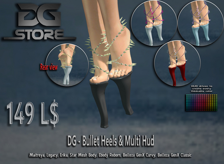 Second Life Marketplace - DG - Bullet Heels & Multi Hud - Unpacker
