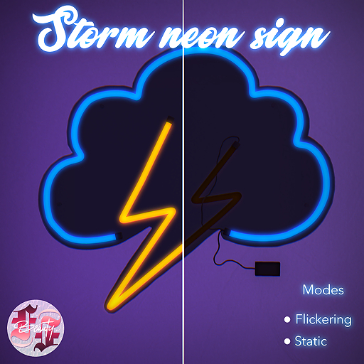 Second Life Marketplace - ! FB Storm Neon Sign
