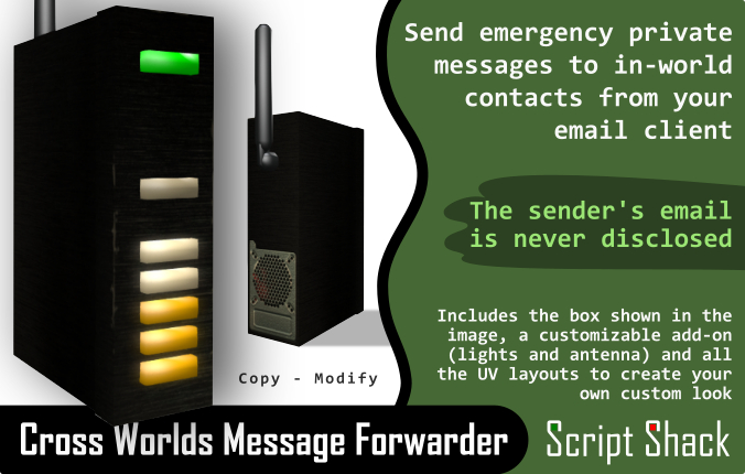 Second Life Marketplace - Email to Instant Message Forwarder