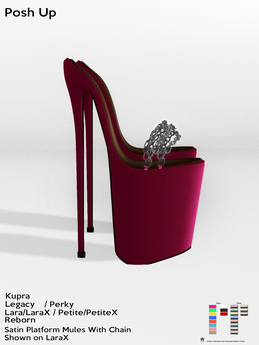 Second Life Marketplace - 1W Posh Up Platform Mules