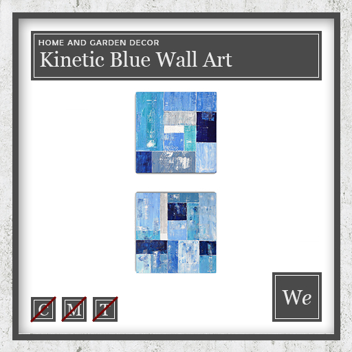 Second Life Marketplace - Kinetic Blue Wall Art