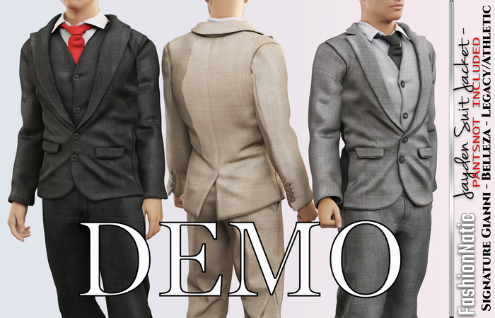 Second Life Marketplace - Demo Suit Jacket Jayden Fatpack - FashionNatic