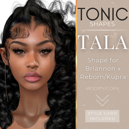 Second Life Marketplace - TONIC - Tala Shape - For Lelutka Briannon x ...