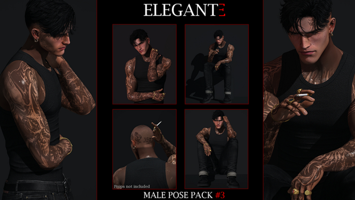 Second Life Marketplace Elegante Male Posepack 3