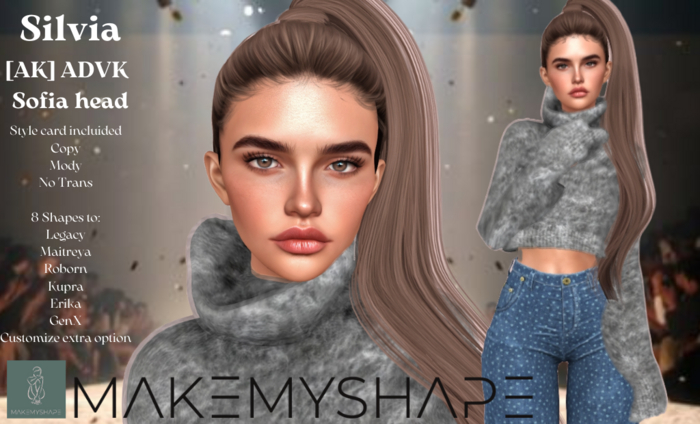 Second Life Marketplace - Silvia shape [AK] ADVX-Sofia head- Legacy ...