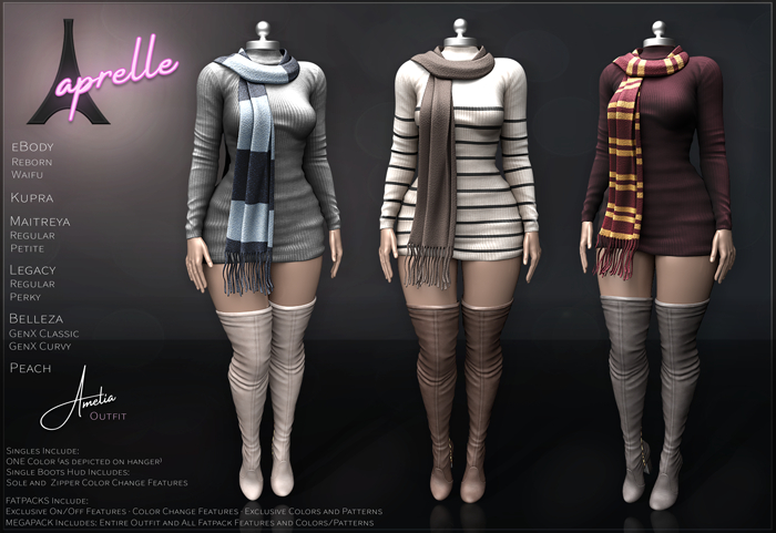 Second Life Marketplace - aprelle amelia outfit DEMO