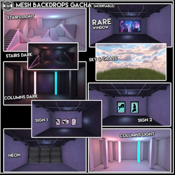 Second Life Marketplace - [Since1975] Backdrop - Neon
