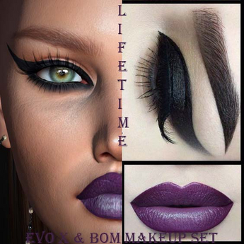 Second Life Marketplace - Lifetime Eyeshadow - Lipstic LEL Evo X BOM ...