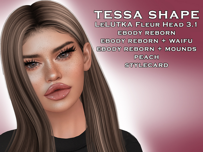 Second Life Marketplace - Clewby - Tessa Shape (LeLUTKA Fleur Head 3.1 ...