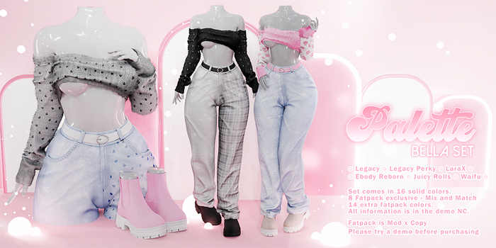 Second Life Marketplace - Palette - Bella Set [Megapack]