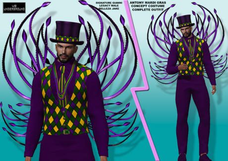 Second Life Marketplace - **ANTONY MARDI GRAS STYLE COMPLETE OUTFIT**