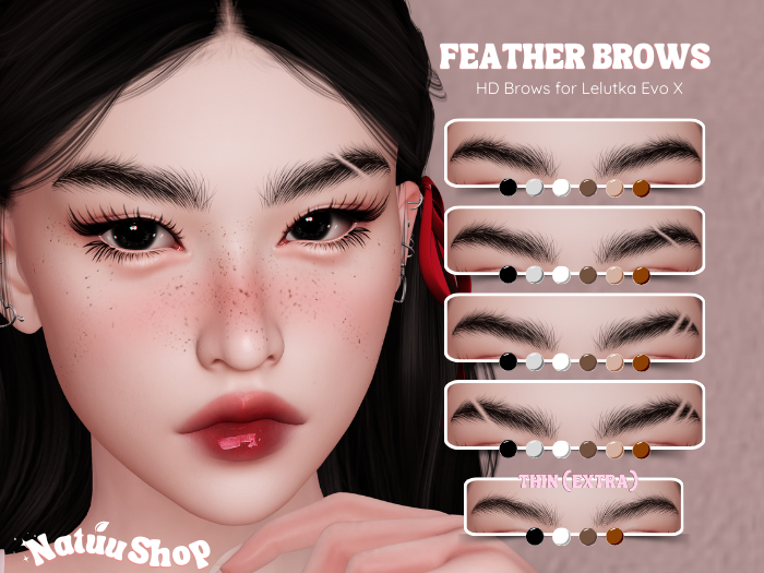 Second Life Marketplace - Feather Brows- Natuu Shop [Applier/ Lelutka ...