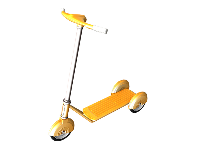 Second Life Marketplace - floorplan. vintage scooter / yellow
