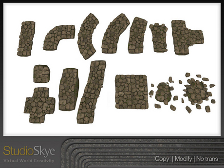 Second Life Marketplace - V2 Skye Stone Path Building Set - now with ...