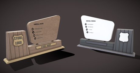 Second Life Marketplace - (Efe Design) Social Media Sign Board Fatpack ...