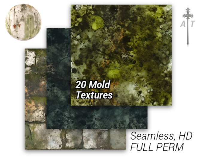 Second Life Marketplace - [AT] 20 Seamless Mold Textures (FULL PERM)