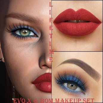 Second Life Marketplace - Lifetime Eyeshadow - Lipstic LEL Evo X BOM ...
