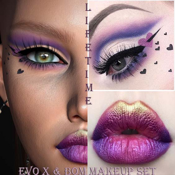 Second Life Marketplace - Lifetime Eyeshadow - Lipstic LEL Evo X BOM ...