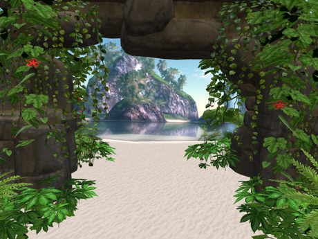 Second Life Marketplace - RW - Tropical Jungle arch gate *Kimokea* c/m