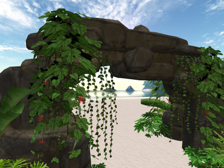 Second Life Marketplace - RW - Tropical Jungle arch gate *Kimokea* c/m