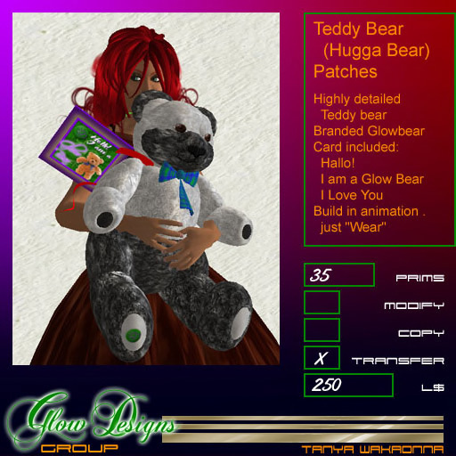 Second Life Marketplace - **GD** Teddy Hugga Bear (Patches)