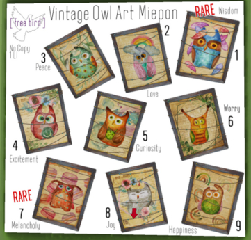 Second Life Marketplace - 06 [ free bird ] Vintage Owl Art - Worry