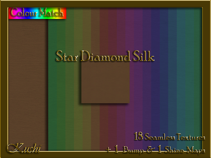 Second Life Marketplace - Star Diamond Silk Solid Seamless Texture Pack
