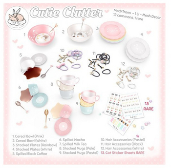 Second Life Marketplace - +Half-Deer+ Cutie Clutter - Spilled Black Coffee