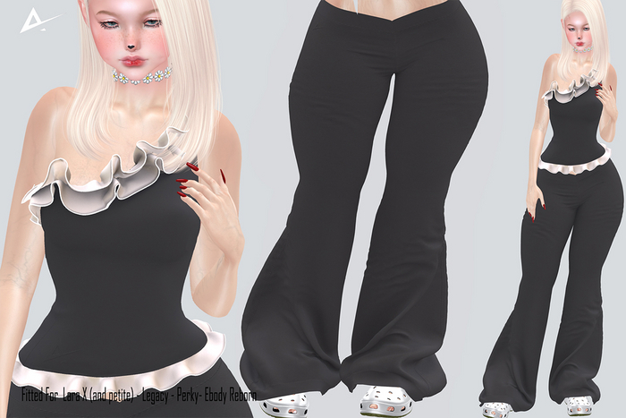 Second Life Marketplace - Akikazu Poetic Outfit BLack ️ ️ E body Reborn ...