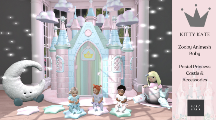 Second Life Marketplace - {KK} Zooby Pastel Princess Castle ( zooby ...