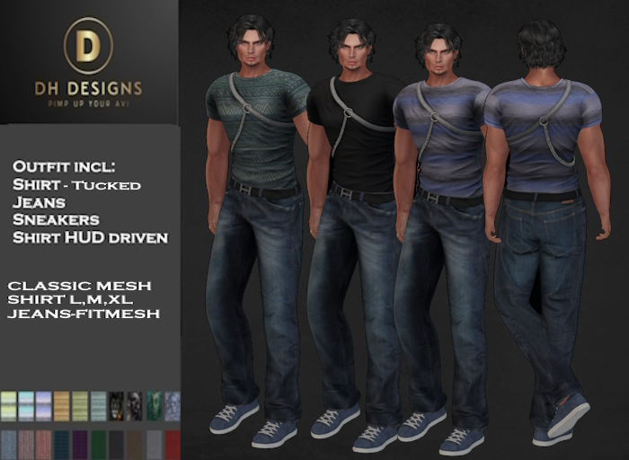 Second Life Marketplace - Outfit Hudson Classic Mesh-Unpack HUD