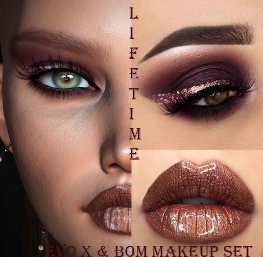 Second Life Marketplace - Lifetime Eyeshadow - Lipstic LEL Evo X BOM ...