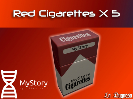 Second Life Marketplace - MyStory Red Pack x 5 cigarettes