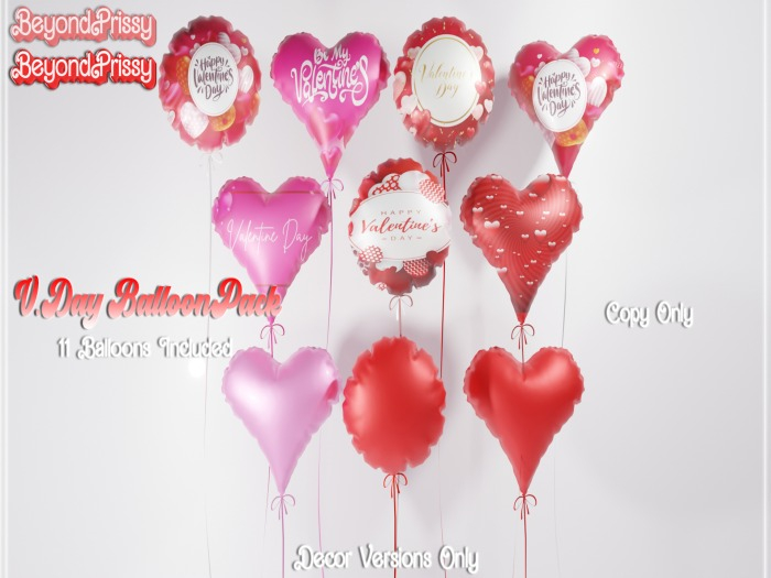 Second Life Marketplace - //Bp Valentine Balloon Decor - Add To Unpack