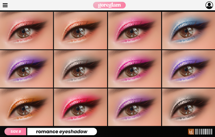 Second Life Marketplace - GOREGLAM 'Romance' Eyeshadow EVO X