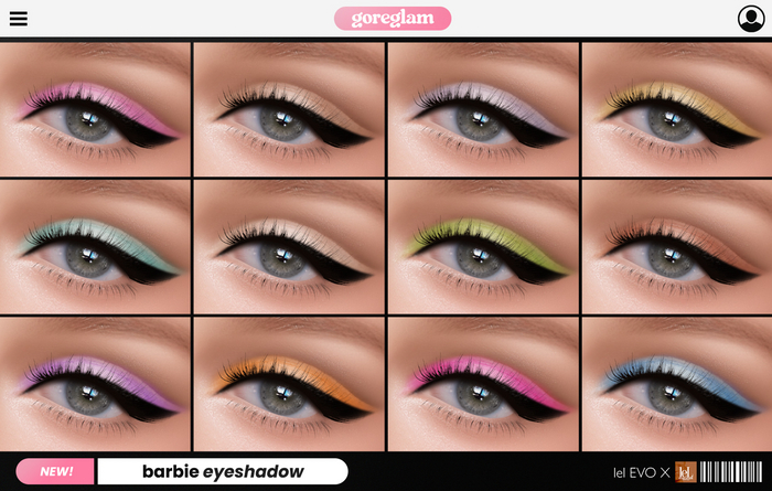Second Life Marketplace - Goreglam 'Barbie' Eyeshadow EVO X HD