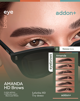 Second Life Marketplace - addon+ Amanda HD Brows LeL EVO