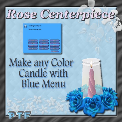 Second Life Marketplace - Blue Rose Center Piece (Twist) *Wedding, Baby ...