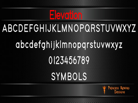 Second Life Marketplace - (PRD) Elevation Mesh Letters, Numbers ...