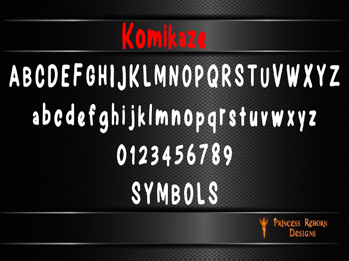 Second Life Marketplace - (PRD) Komikaze Mesh Letters, Numbers ...