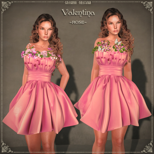 Second Life Marketplace - Valentina Dress * ROSE * by Caverna Obscura ...