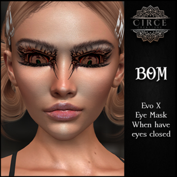 Second Life Marketplace - [CC] Evo X mask eyes Tattoo-BOM