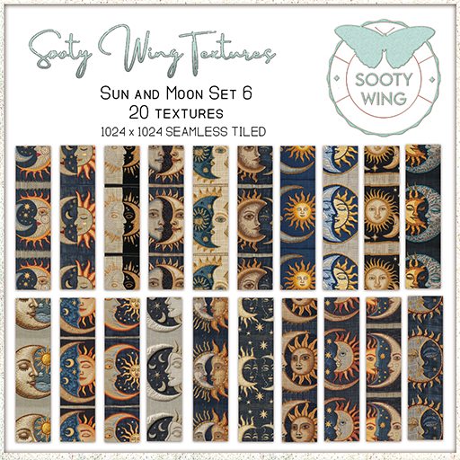 Second Life Marketplace - MM SWT Sun and Moon Textures (Set 5) Seamless ...