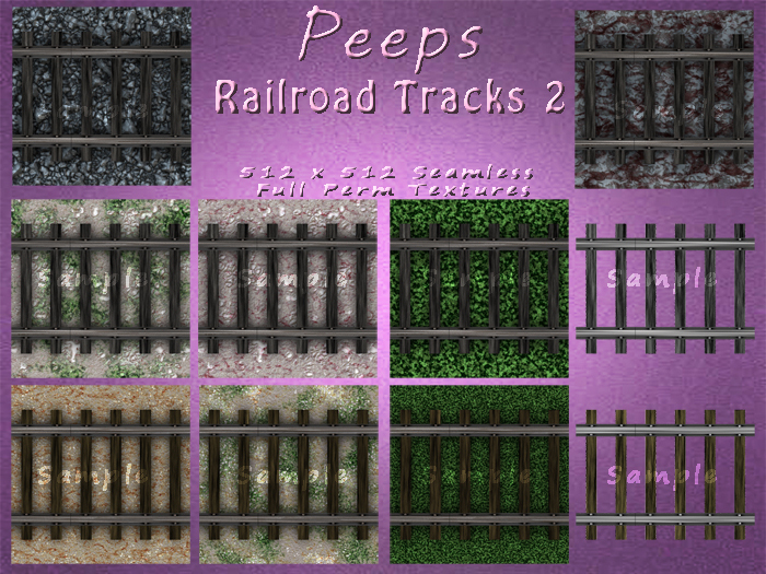 Second Life Marketplace - Peeps Textures Railroad Tracks 2