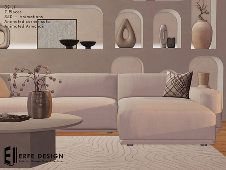 Second Life Marketplace - Merlin Livingroom set PG 32 LI 7 Pcs [Erfe ...