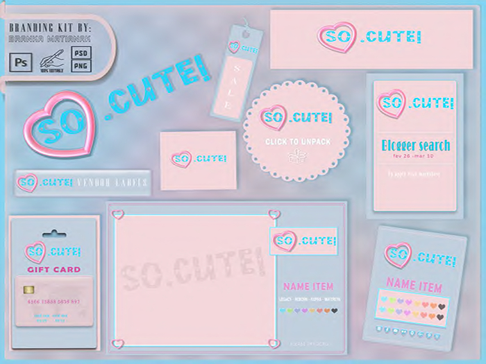 Second Life Marketplace - ILAH - So.Cute! Branding Kit (ADD)
