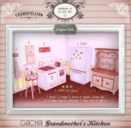 Second Life Marketplace - i { DH } Gacha! Grandmother's Kitchen - FULL SET