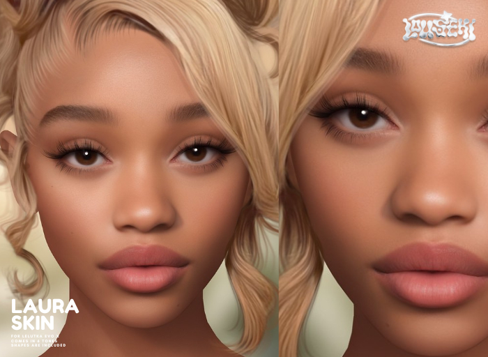 Second Life Marketplace - LOUSEKI x LeL Evo X - Laura Skin (FATPACK)