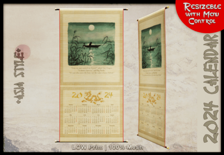 Second Life Marketplace - *ASIA STYLE* Calendar 2024 P&D On the River